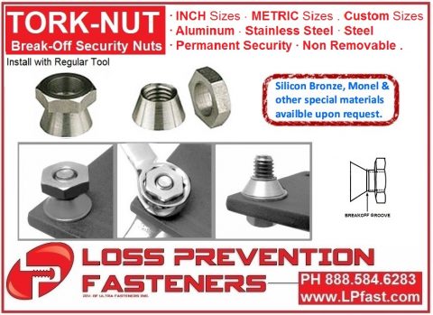 Tork Nut | Tamper-Resistant Security Washer Nut