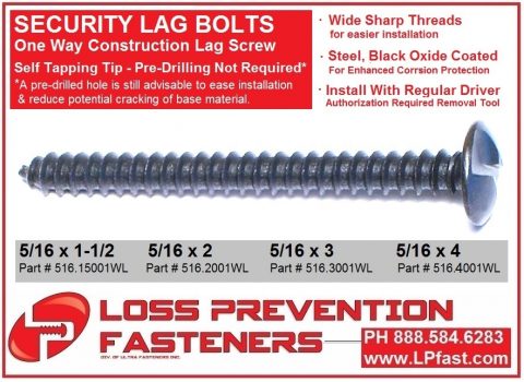 Loss Prevention Fasteners | Signs/Public Art