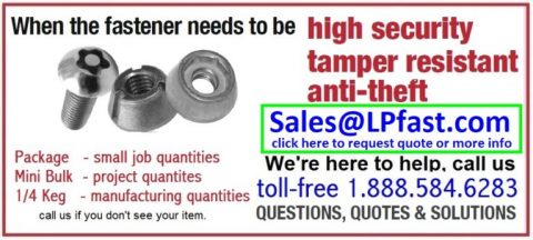 Tamper Proof Security Screws | Loss Prevention Fasteners