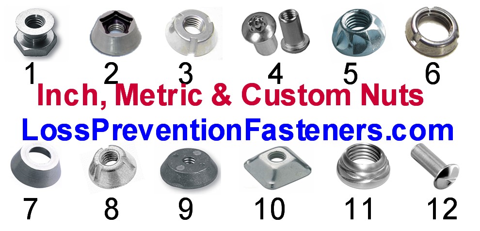 Tri-groove Security Nut Tri-Groove Tamper Proof Security Nuts - Zinc ...