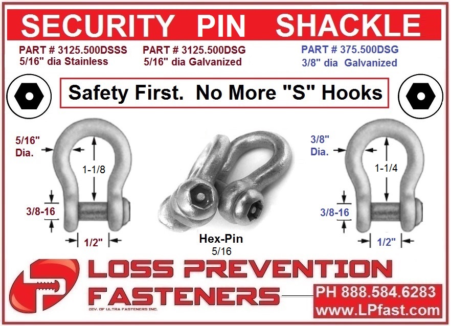 Loss Prevention Fasteners | Playground Fasteners