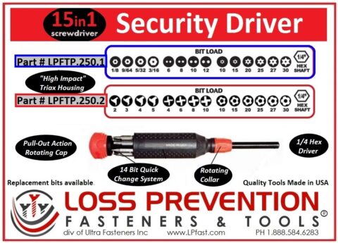 6 Lobe Pin - Loss Prevention Fasteners