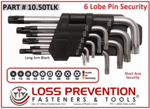 6 Lobe Pin - Loss Prevention Fasteners