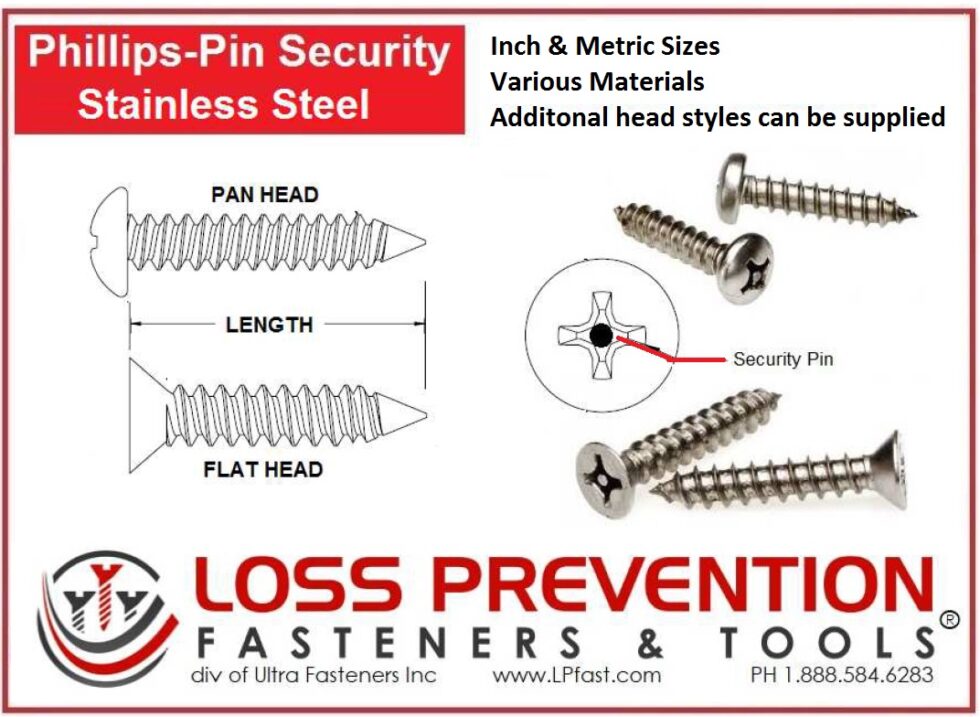 Phill-Pin® - Loss Prevention Fasteners